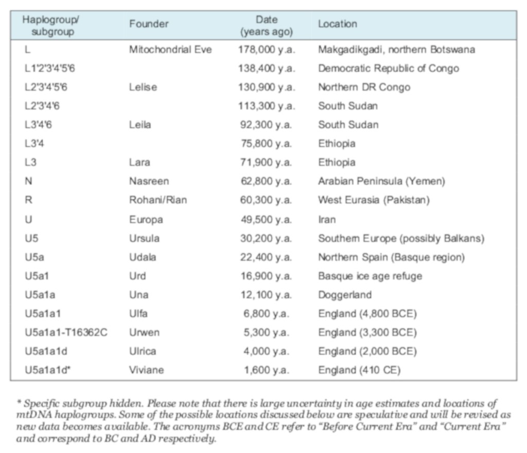 My maternal ancestors – from Eve via ice age Europe to Victorian ...